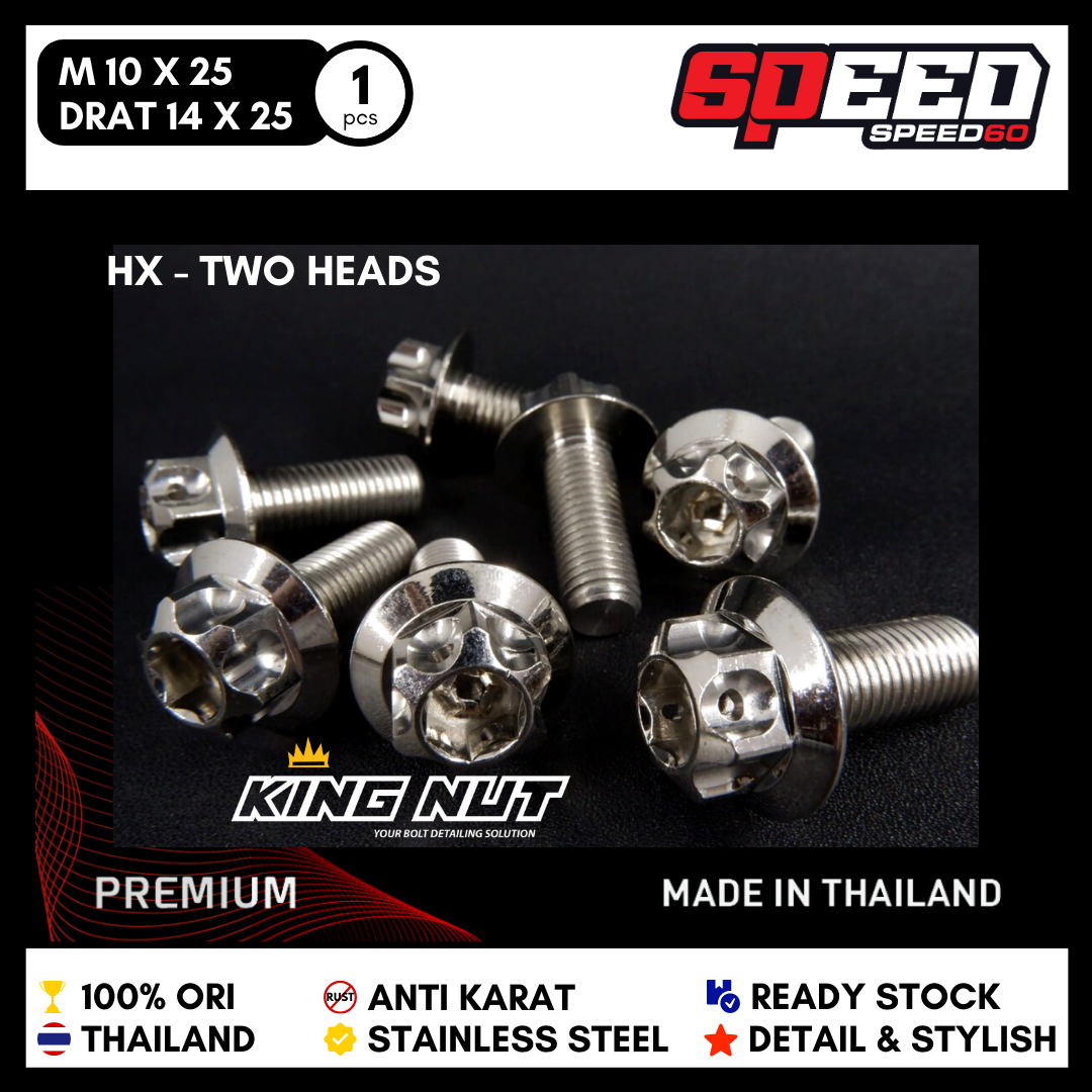 Baut M 10 x 25 Drat 14 x 25 Premium King Nut Baut Probolt Stainless ...