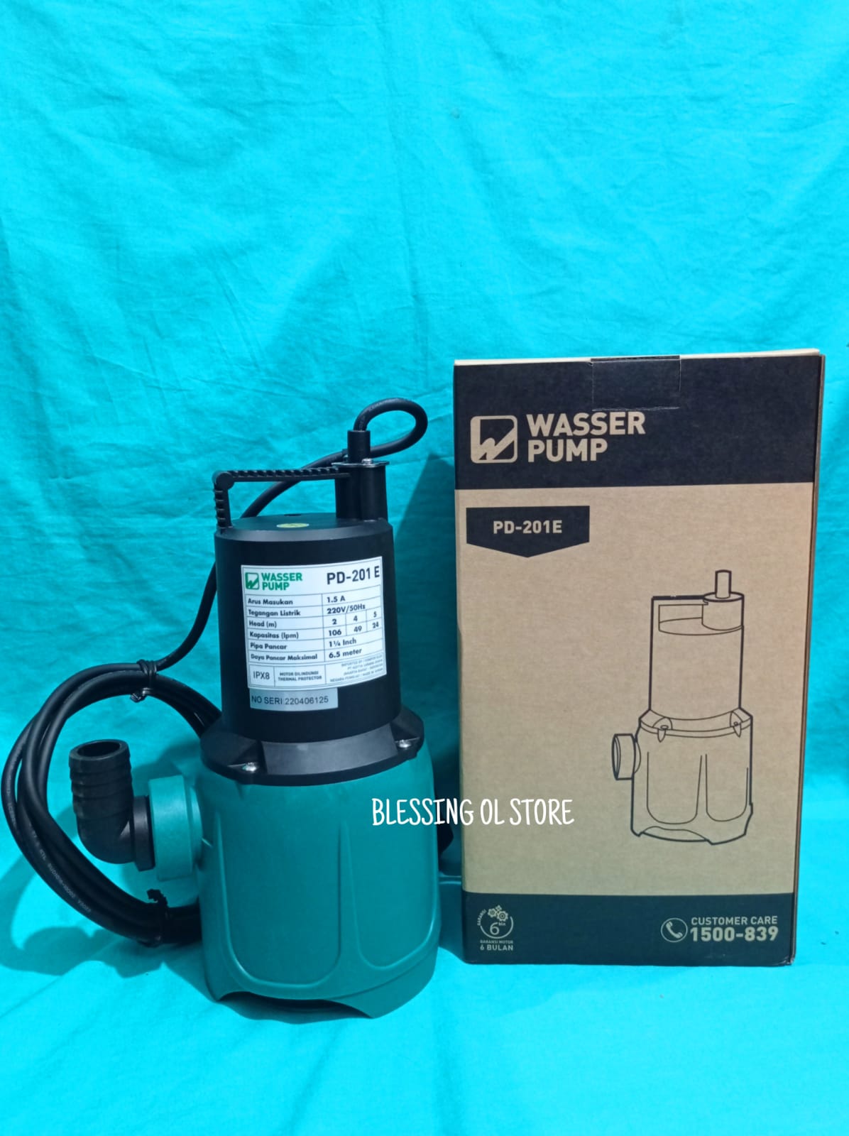 Wasser pump PD-201E Pompa celup air kotor dan air asin Wasser PD 201 E ...