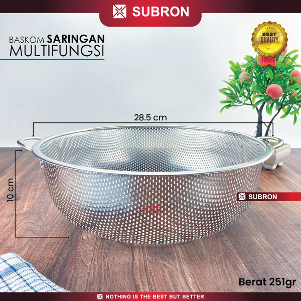 SUBRON Saringan Multifungsi 28.5cm 31.5cm Baskom Lubang Cuci Buah Sayur ...