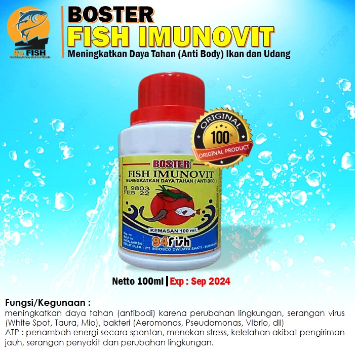 BOSTER FISH IMUNOVIT Meningkatkan Daya TAhan Ikan 100ml | Lazada Indonesia