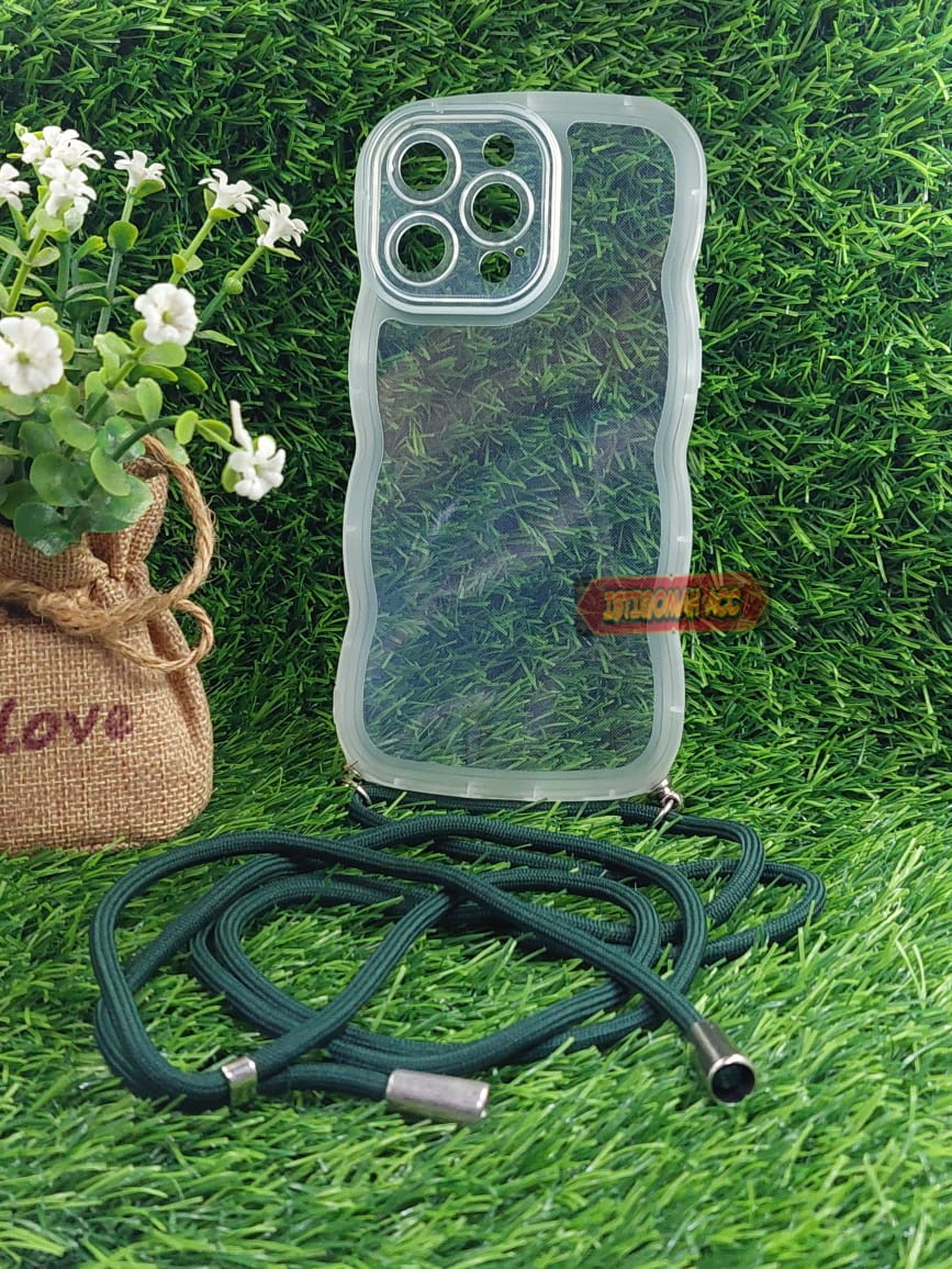 CASING GELOMBANG BENING+TALI BERWARNA ( IPHONE 12 PROMAX ) CASE ...