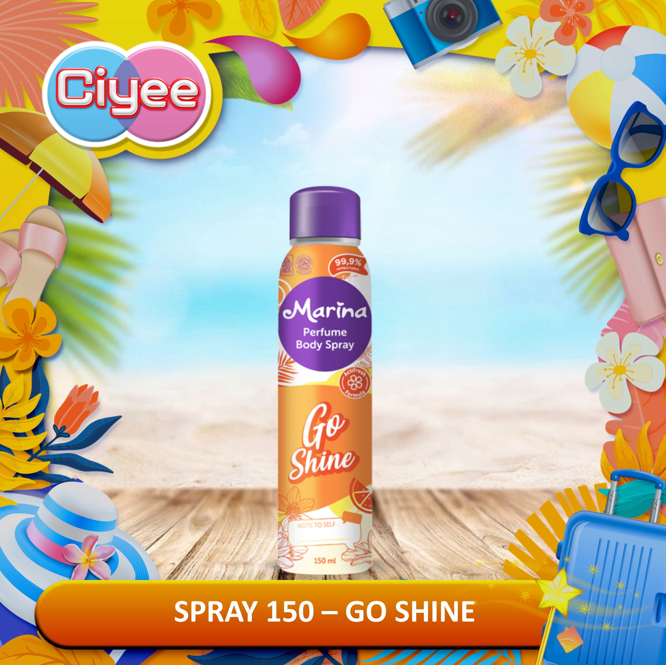 Marina Perfume Body Spray 150ml - Parfum Badan Wanita Spray - Ciyee ...