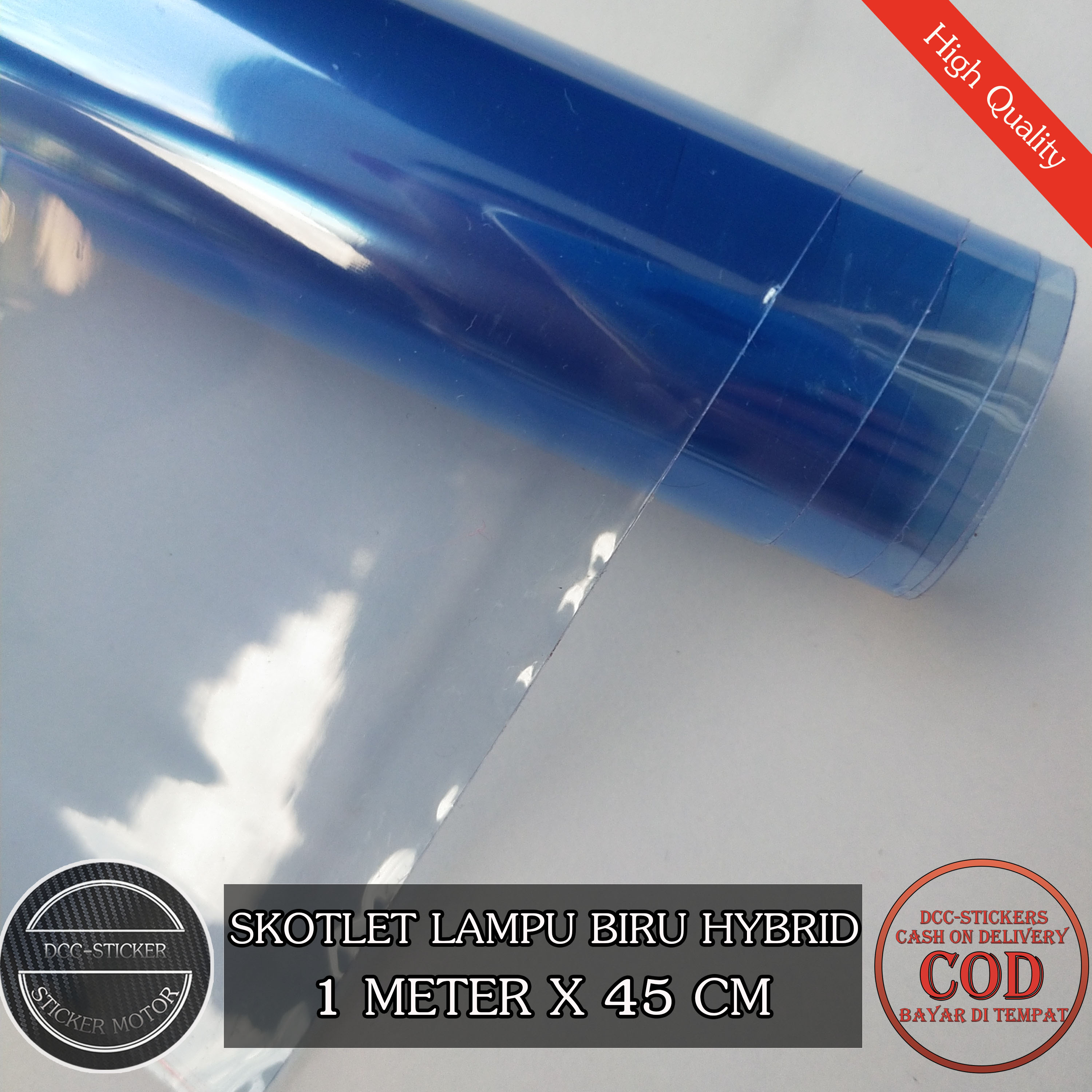 Stiker lampu Headlamp Biru Hybrid Glossy Smoke Transparan Motor Mobil ...