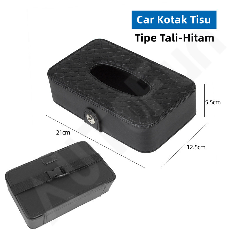 AUTOFun Kotak Tisu Mobil Car Tissue Box With Sun Visor Clip Napkin ...