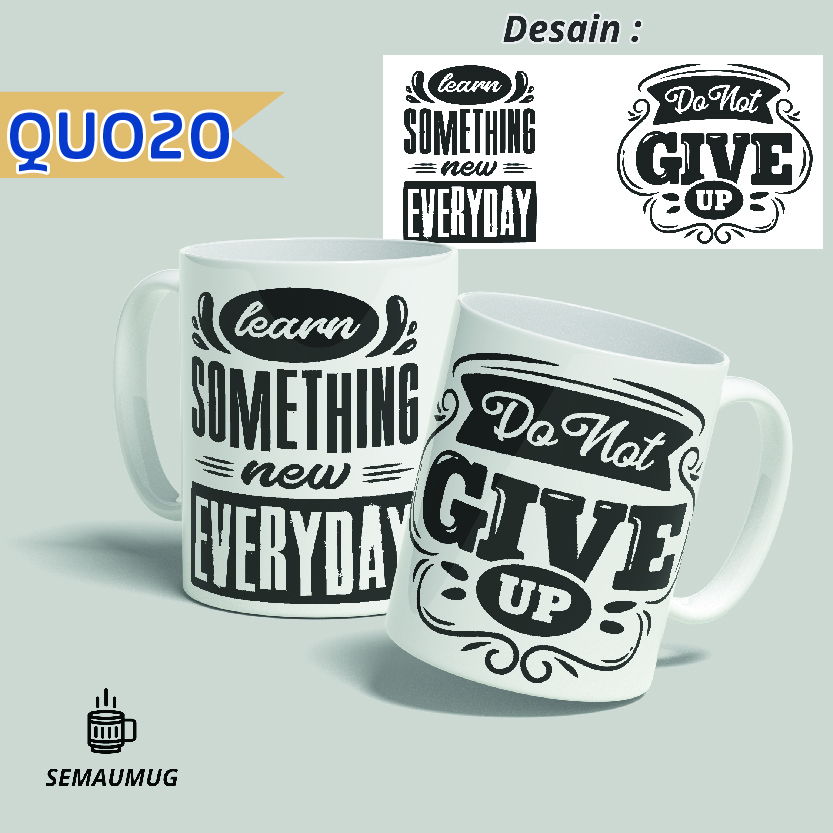 MUG KATA MOTIVASI KOPI KADO LETTERING QUOTE SEMANGAT GELAS CANGKIR ...