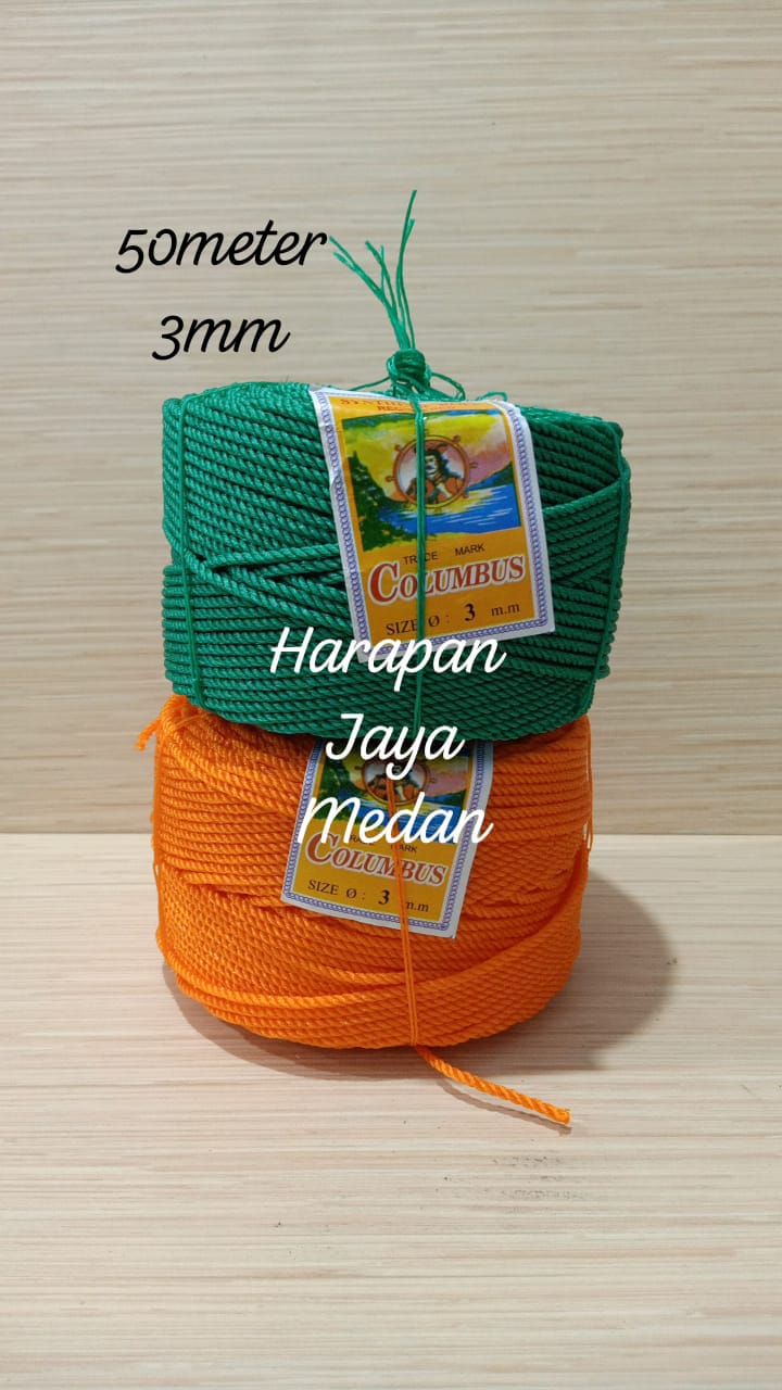 Tali Nilon Plastik Ukuran 3mm Panjang 50 Meter / Tali Jemuran / Tali tambang | Lazada Indonesia