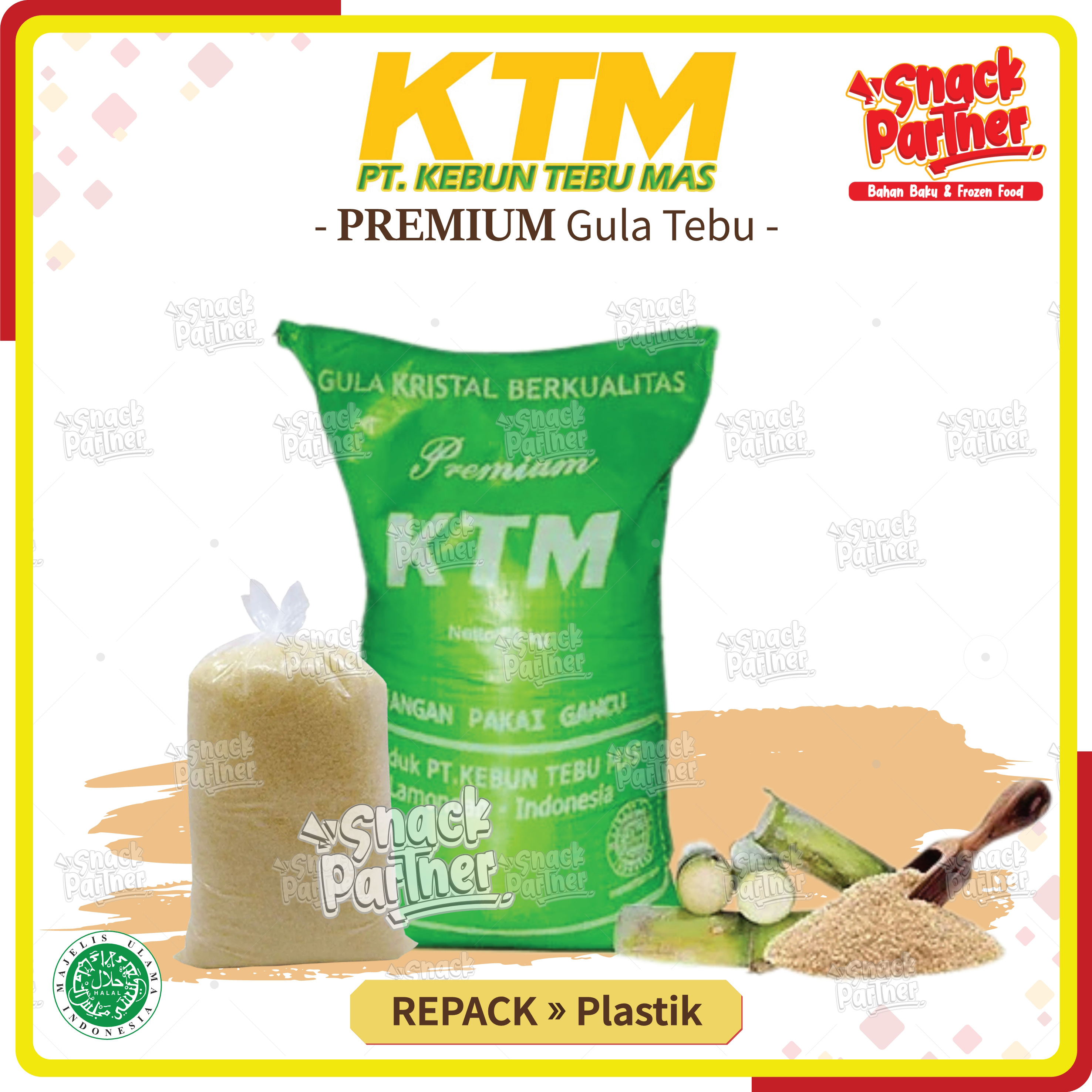 KTM GULA TEBU - REPACK CURAH 250 / 500 GR / 1 KG - Gula Pasir Premium ...