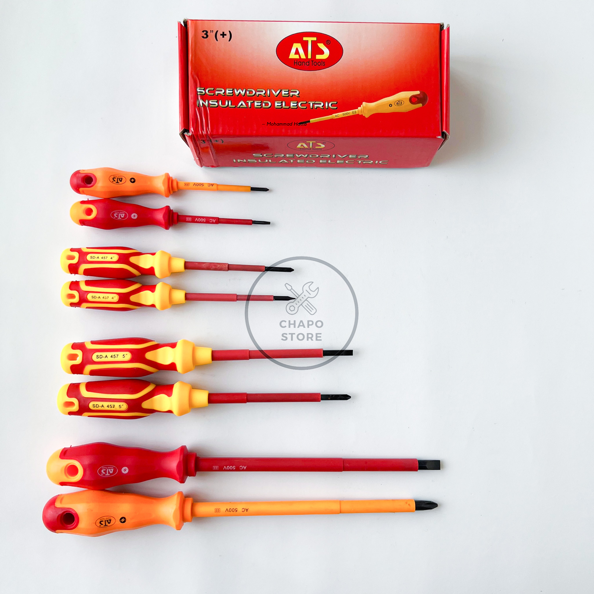 Obeng elektrik ATS 3 4 5 6 8" inch obeng listrik elektro = plus - minus ...