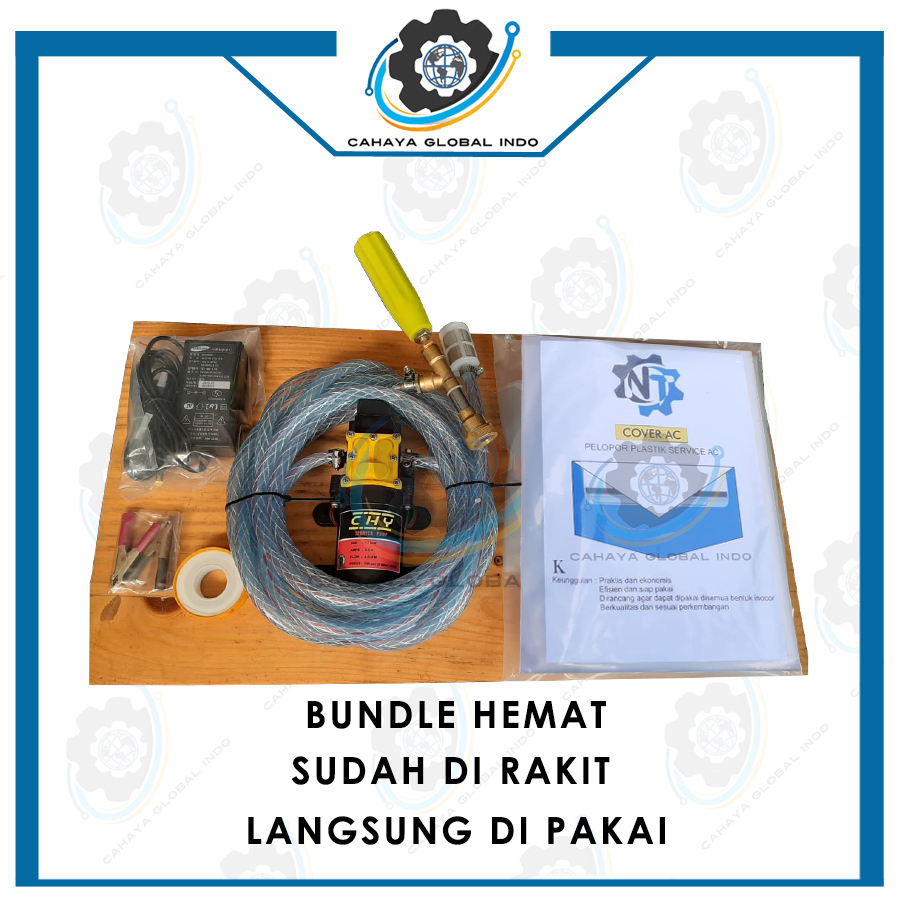Pompa DC set alat steam motor cuci AC lengkap dengan plastik cuci AC ...