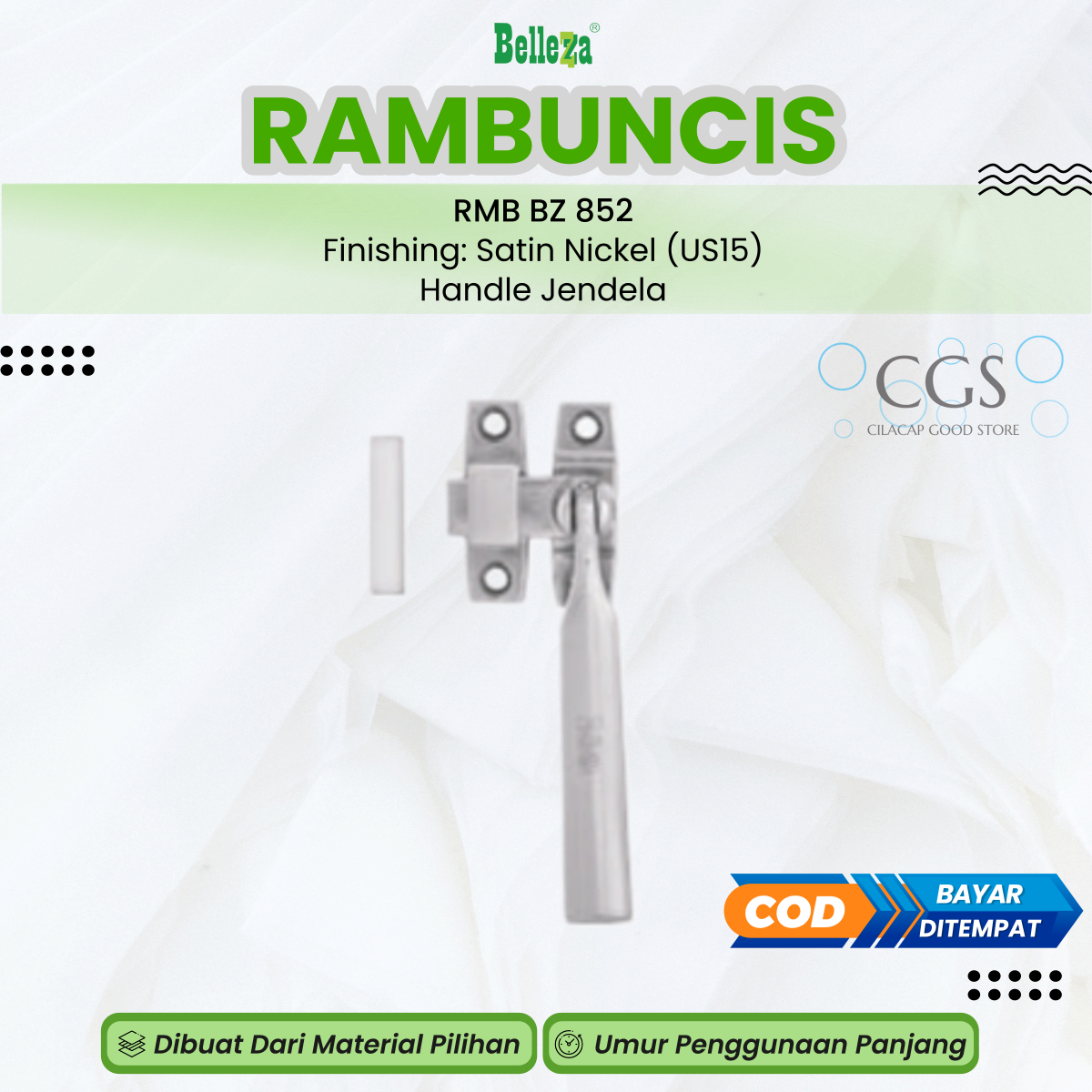 Rambuncis Jendela Belleza / handle jendela lemari dan pintu / handel ...