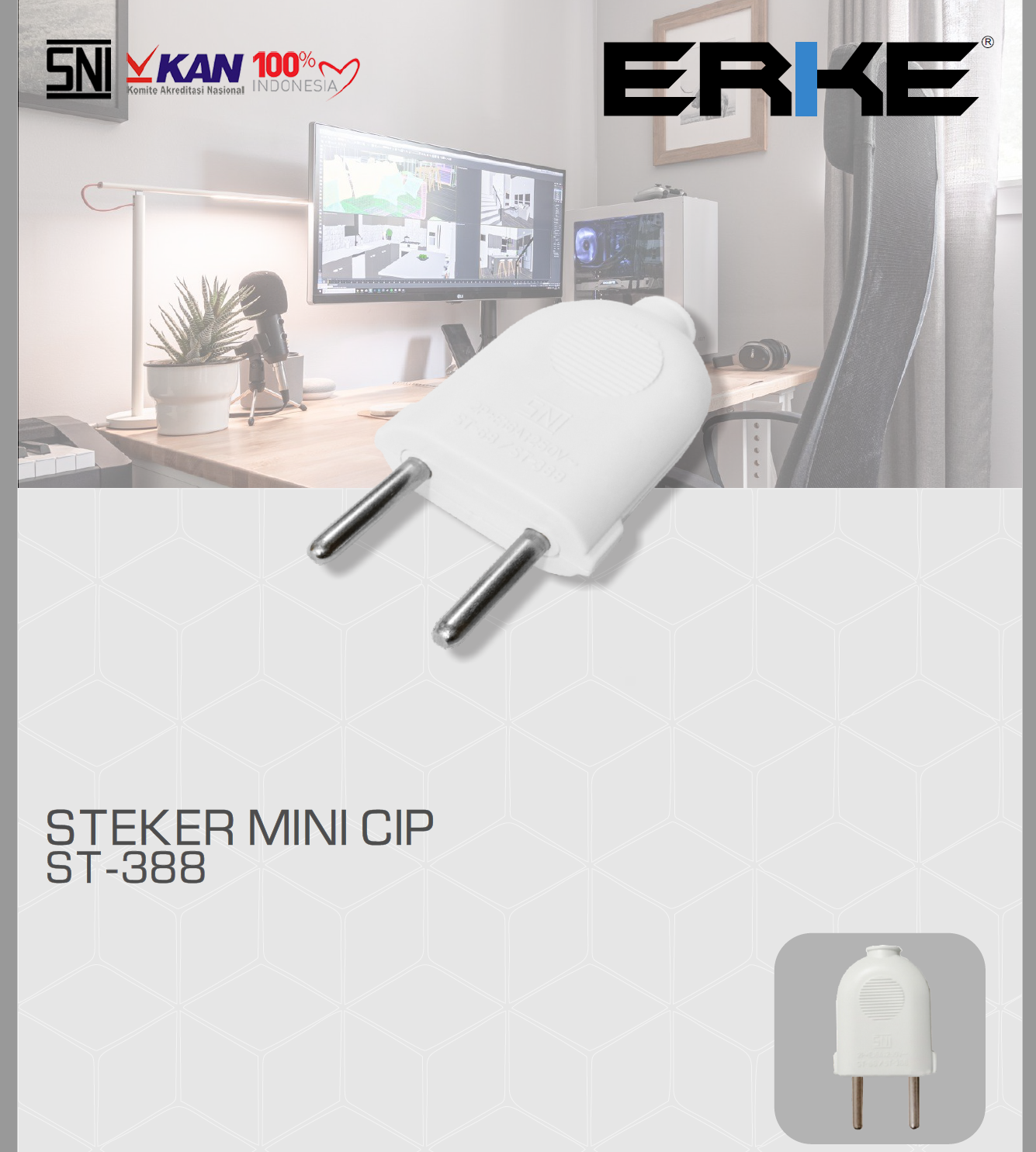 Erke Steker Gepeng Oval ST 388 Standar SNI Murah Berkualitas | Lazada Indonesia