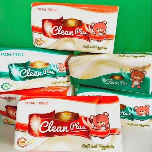 Tisu clean plus 180sheet / tissue clean plus premium / tisu 2ply ...