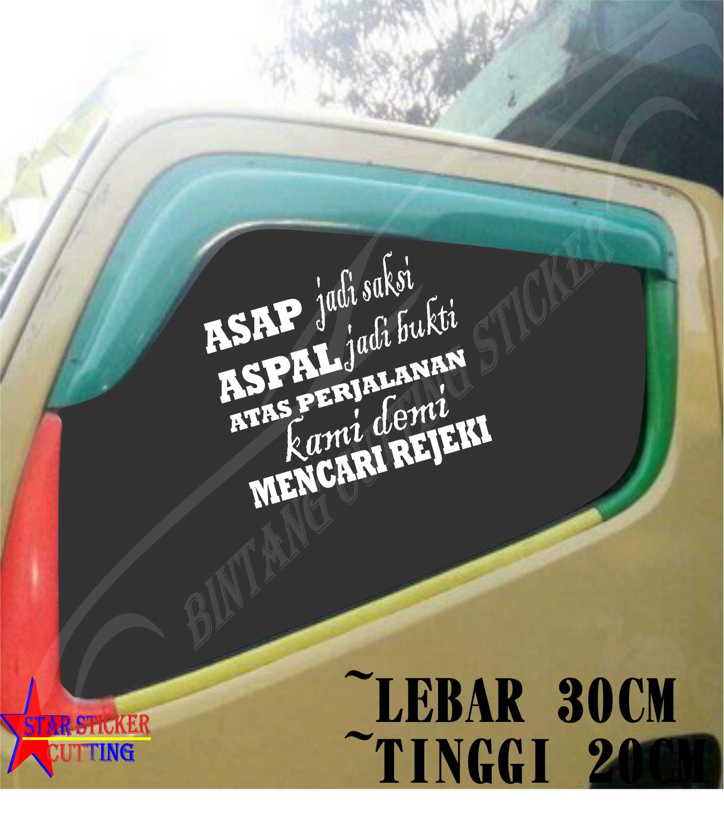 Cutting Sticker Kata2 Asap Aspal Stiker mobil truk dll | Lazada Indonesia