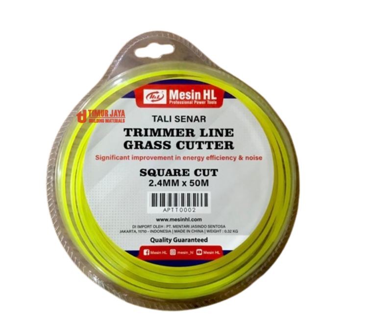HL Trimmer Line 50 m Tali Senar Nylon Cutter Mesin Potong Rumput Brus ...