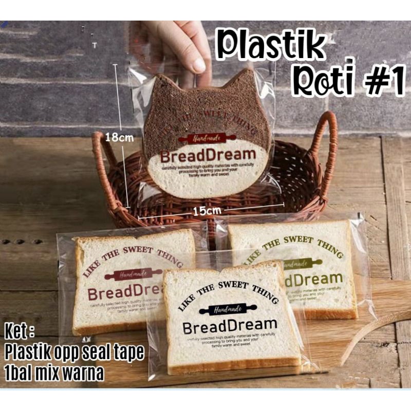 10pcs Plastik Roti 15x18 cm Plastik Seal Kue Plastik Roti Plastik ...