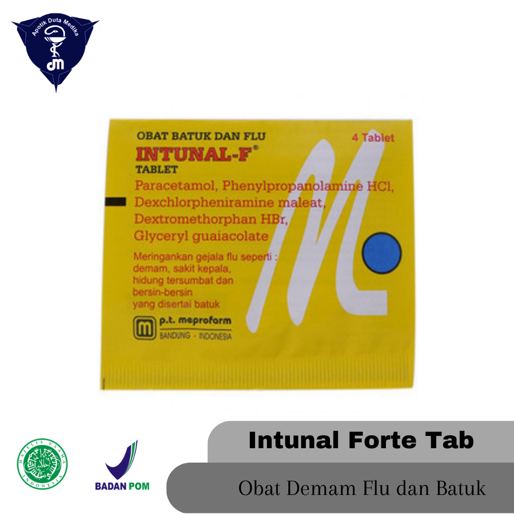 Intunal Forte 1 Strip isi Tablet - Pereda Gejala Flu, Hidung Tersumbat ...