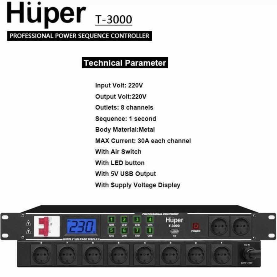 Huper T-3000 Power Squenser Huper Original T3000 Power Sequenser ...
