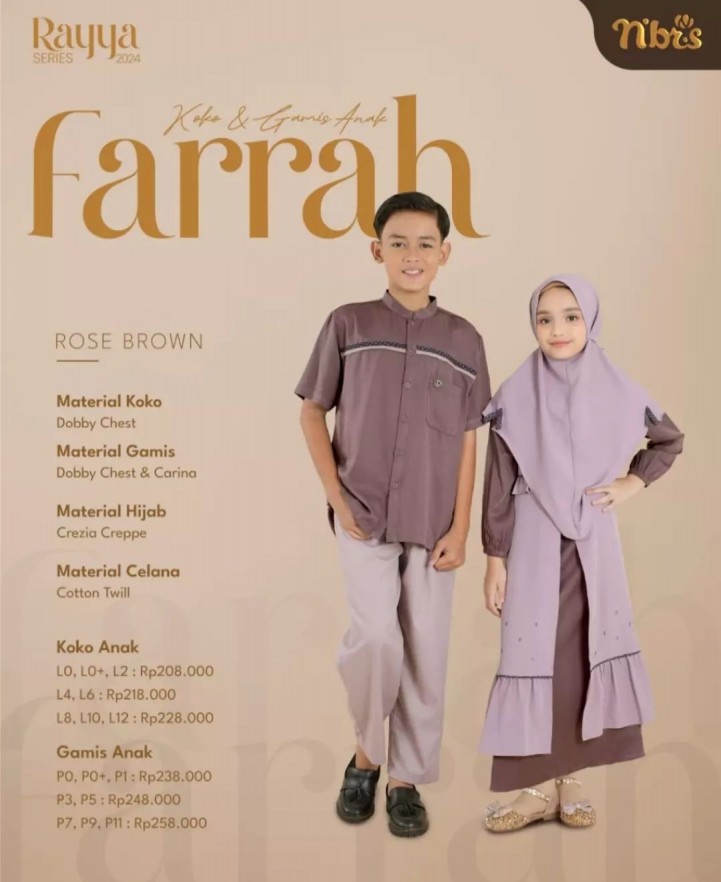 NIBRAS RAYYA SERIES TERBARU 2024 COUPLE KELUARGA FARRAH BROWN ROSE ...