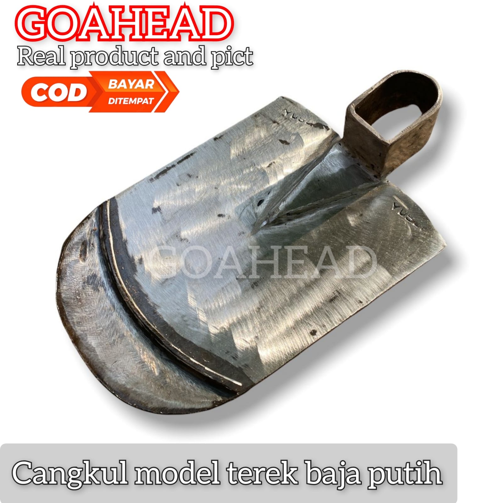 (BAJA PUTIH ) Cangkul Model Terek Menggunakan Baja Putih - Pacul Bilah ...