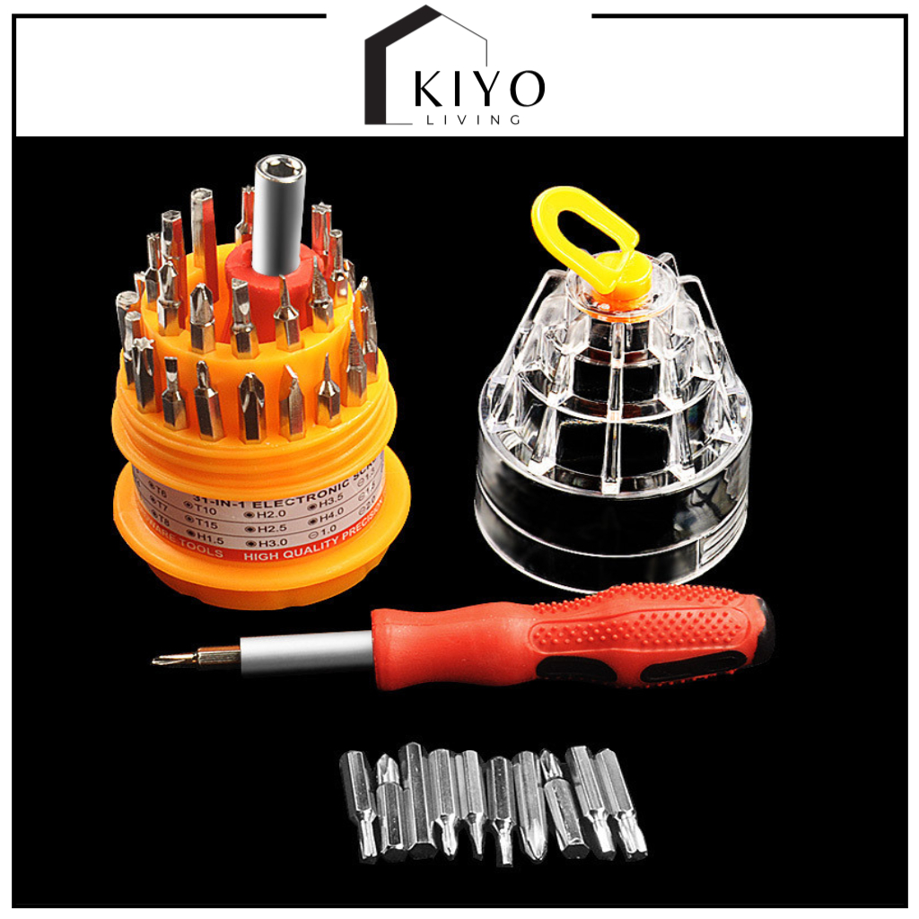 KIYO Obeng Set 31 in 1 Multifungsi / Obeng Set Magnetic 31 pcs / Obeng Perbaiki HP Universal ...