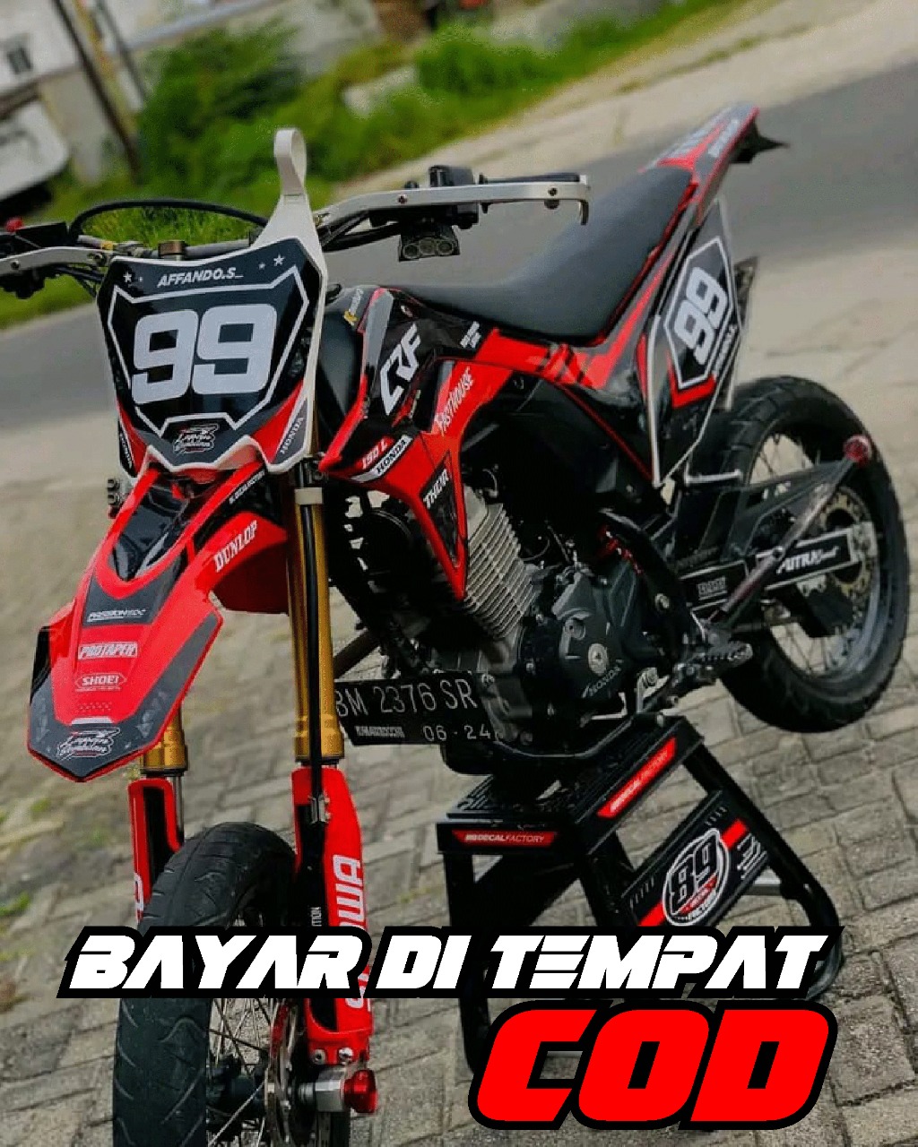 Decal Honda CRF 150L/Stiker Body CRF/CRF 150L Aksesoris Merah Putih ...