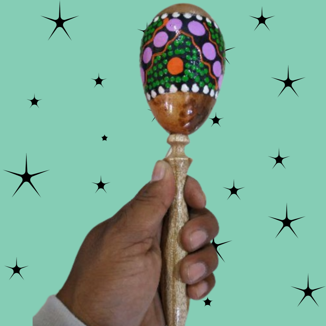 Alat Musik Marakas painted Maracas full wood round marakas | Lazada ...