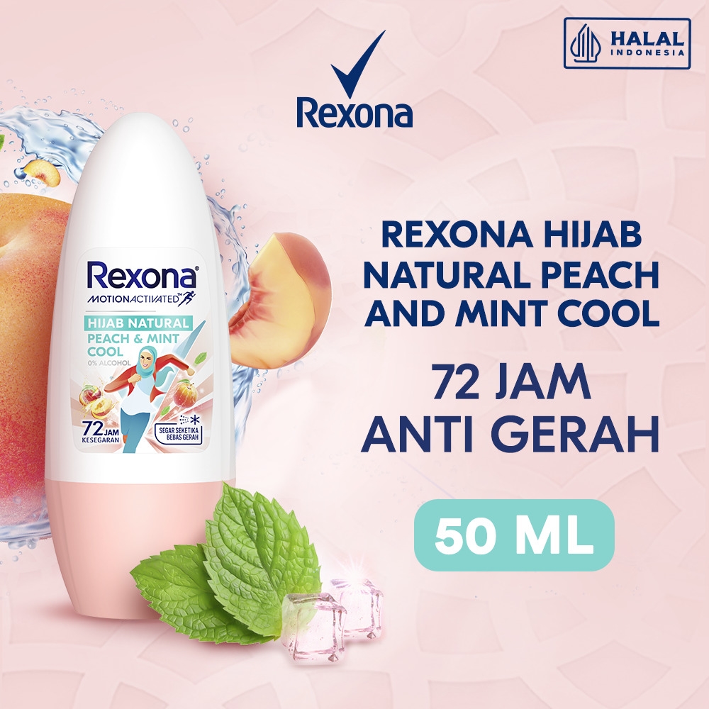 Rexona Deodorant Roll On Hijab Peach & Mint Cool 45 mL | Lazada Indonesia