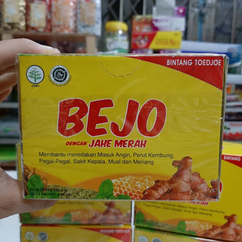 [1BOX= 12SACHET] BEJO JAHE MERAH / BINTANG TOEDJOE 7 / MASUK ANGIN MUAL ...