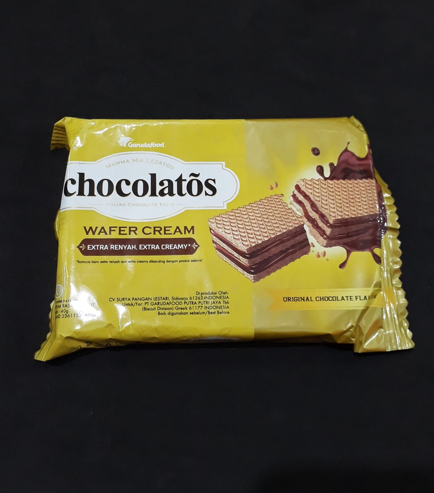 CHOCOLATOS WAFER CREAM CHOCOLATE 40G | Lazada Indonesia