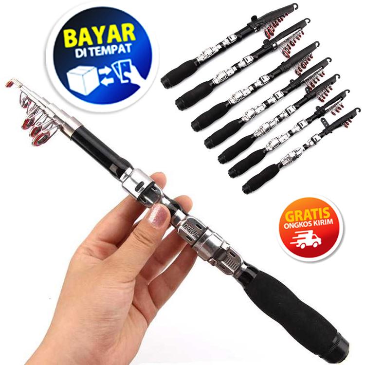 Gagang Pancing Joran Termurah Derui Pancing Portable Telescopic 1.5M ...