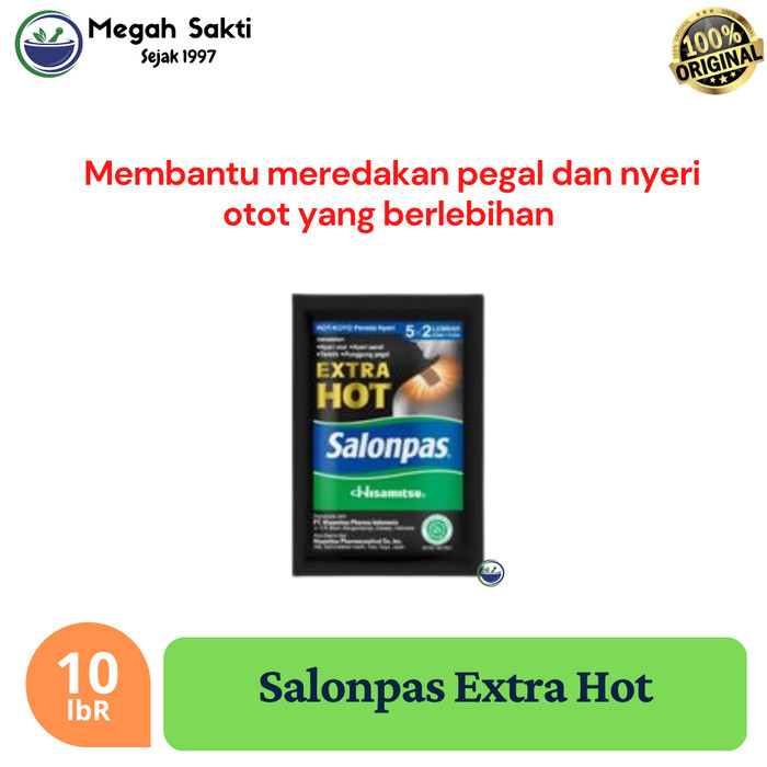 Salonpas EXTRA HOT 10's - Koyo Pereda Nyeri Ekstra Panas ( HITAM ...