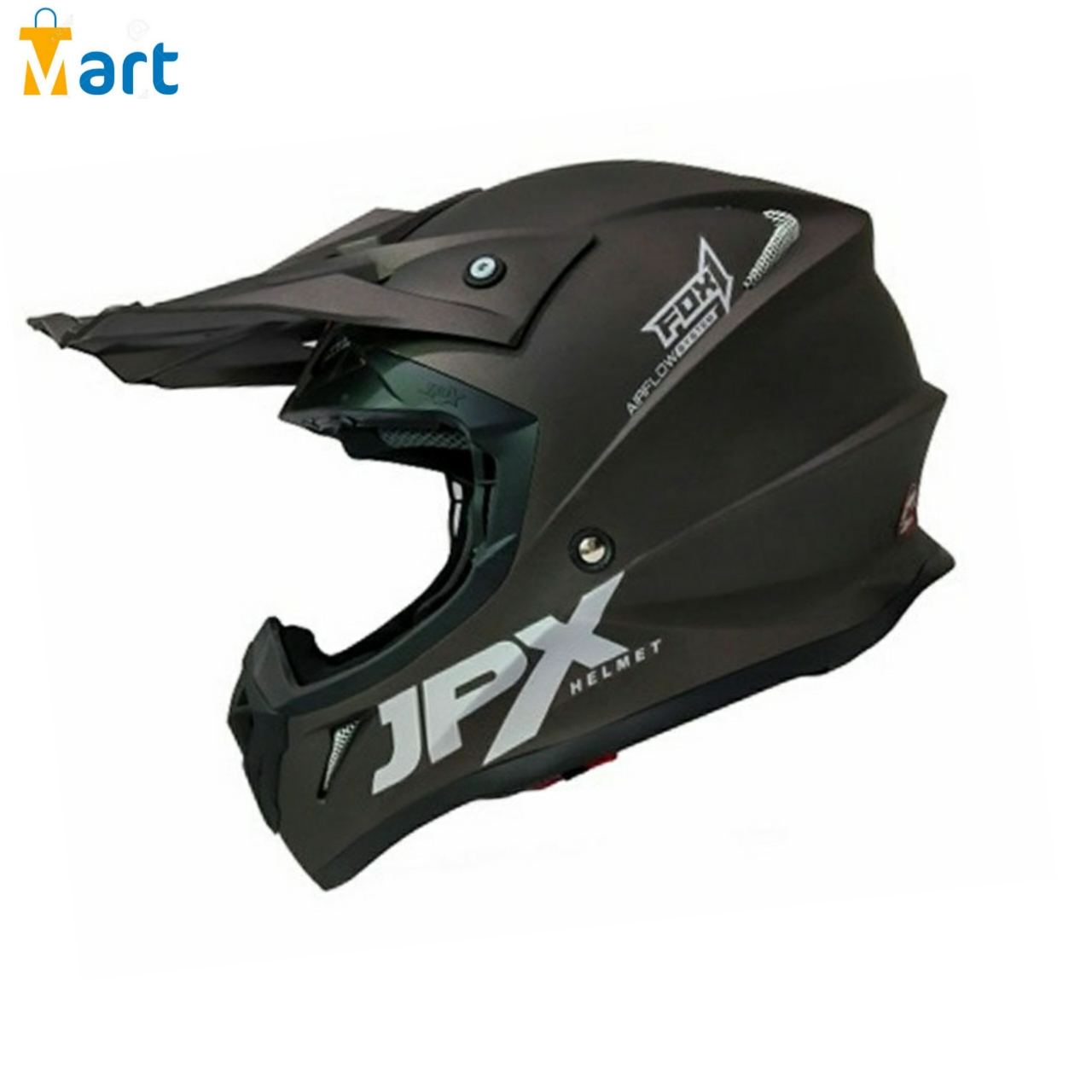 Helm cross jpx Gunmetal doff ORIGINAL JPX Cross Off Road Protektor ...