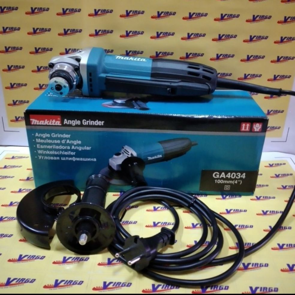 MESIN GURINDA 4"MAKITA GA4034 GERINDA MAKITA GA 4034 DEAD MAN SWITCH ...