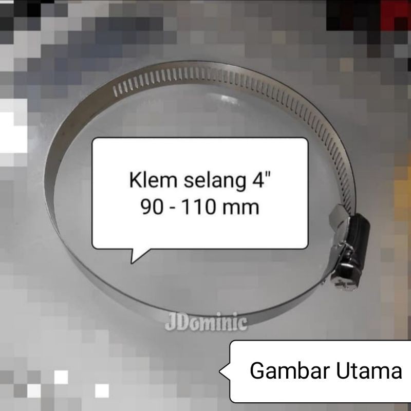 klem selang air 4 inchi inc in dim water hose clamp 4" pengikat ikat ...