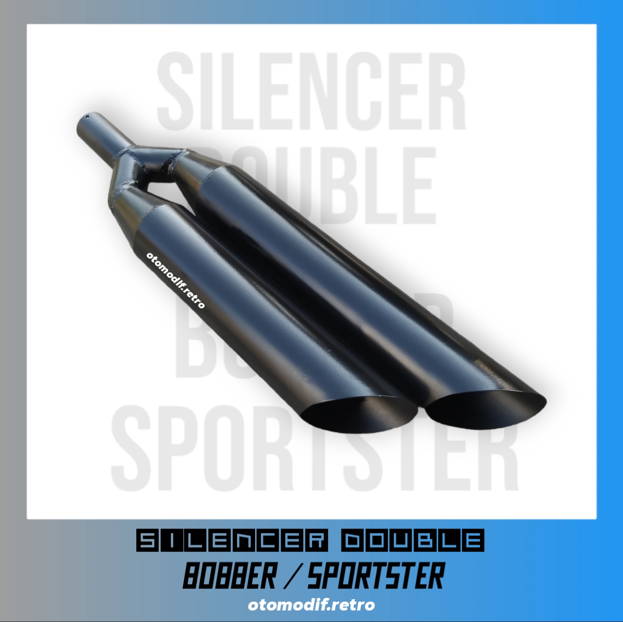 Silencer Knalpot Double Bobber Sportster Inlet 35 | Lazada Indonesia