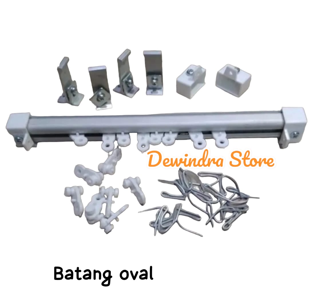 BATANG KOTAK OVAL 50 - 250 C M RELL GORDEN VITRASE ALUMINIUM TEBAL FULL ...