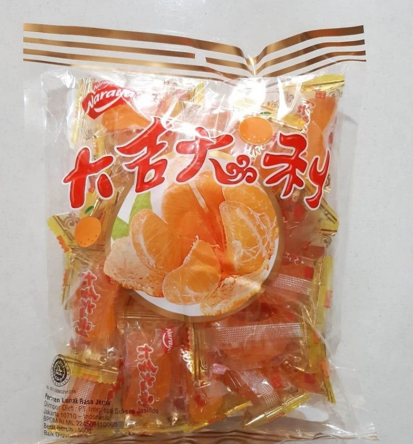 Permen Naraya Jelly rasa Jeruk 500 gr HALAL | Lazada Indonesia