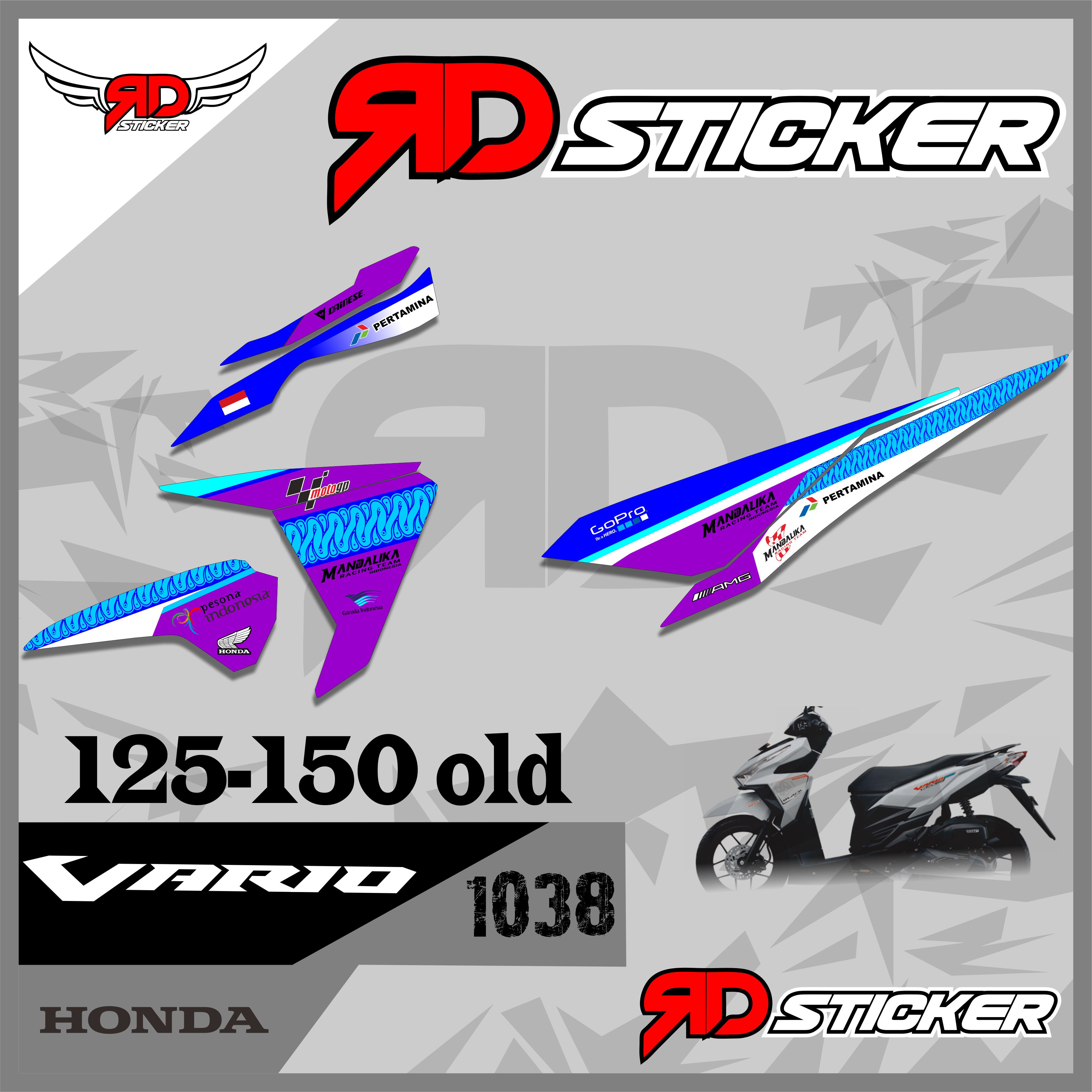 STRIPING STIKER VARIO 125-150 LED MANDALIKA LIVERY RACING STICKER HONDA ...