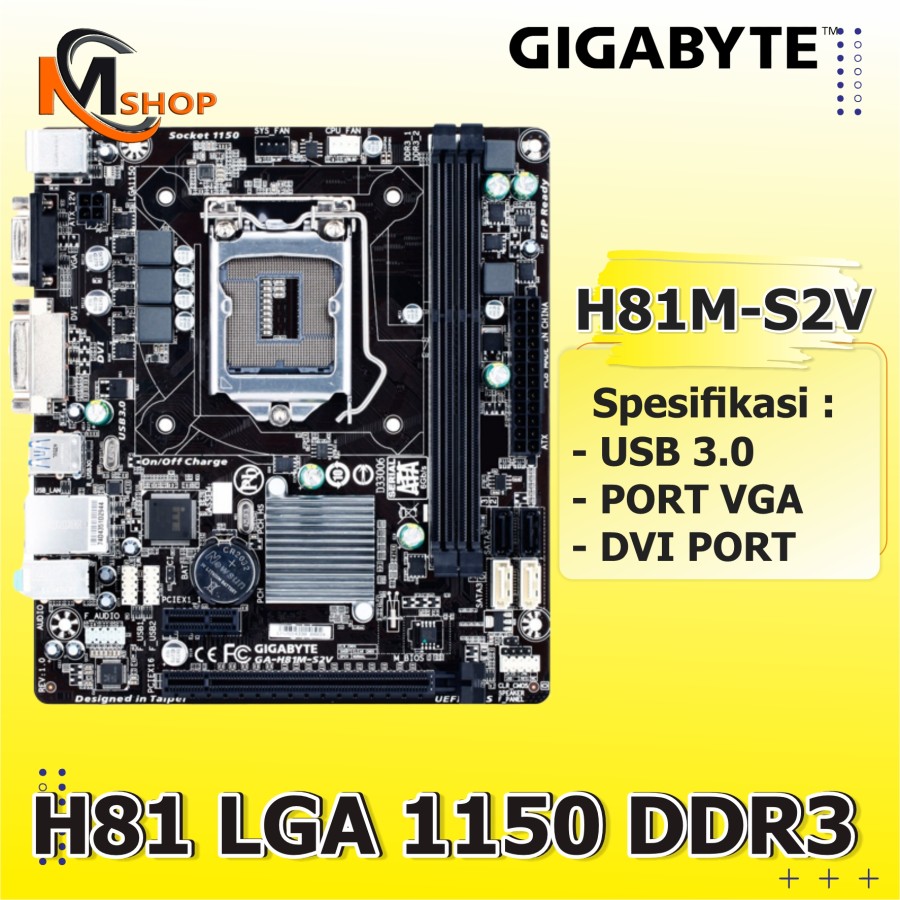 Motherboard Mainboard Mobo Intel H81 Haswell Socket 1150 DDR3 Gigabyte ...