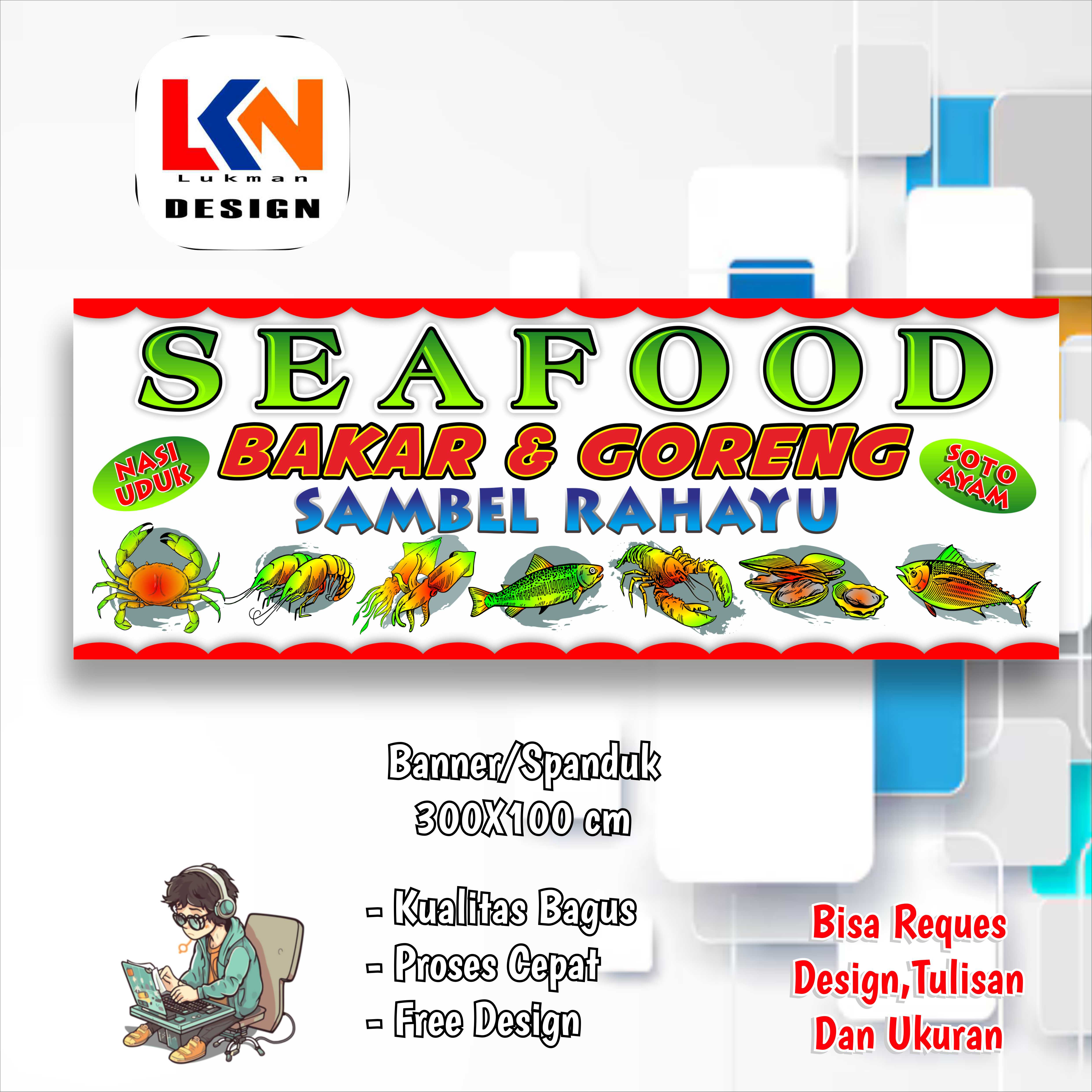Spanduk Banner Pecel lele Seafood custom model d | Lazada Indonesia
