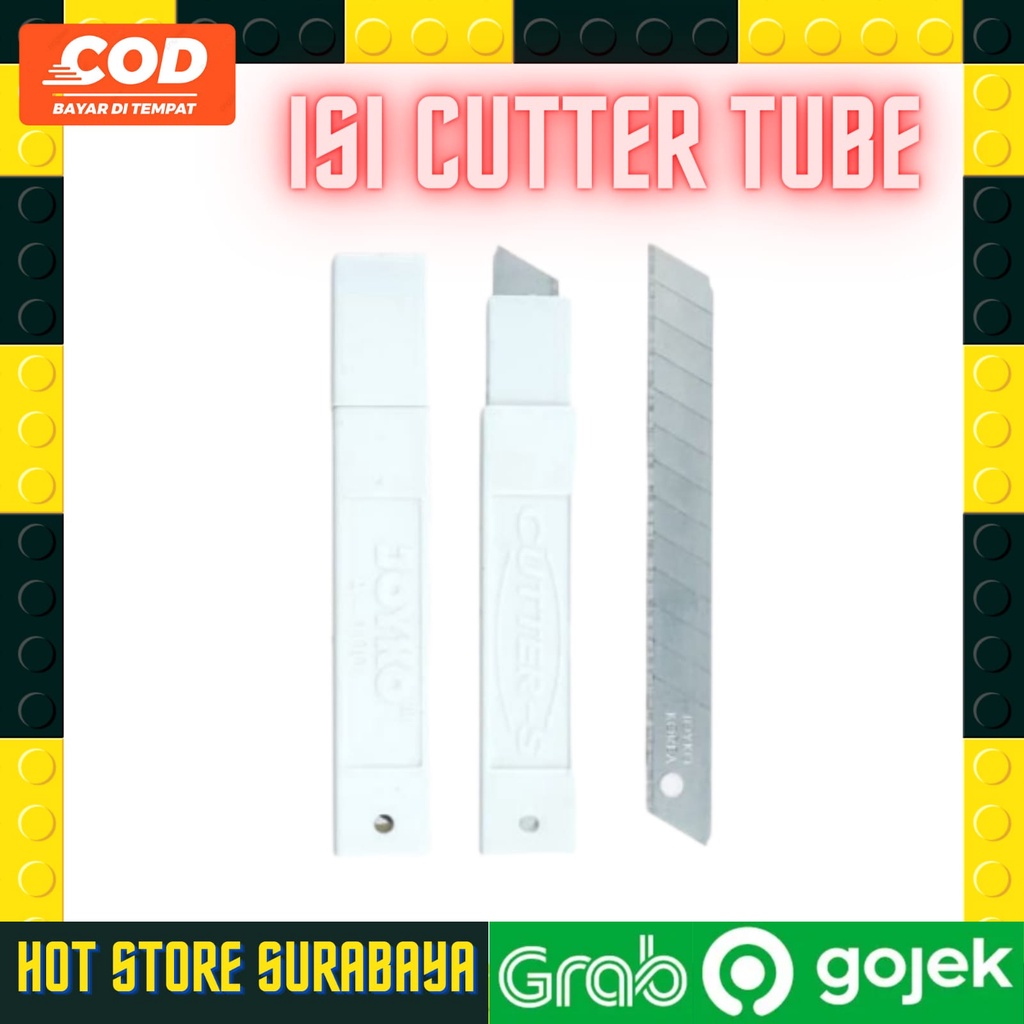 ISI 10 PCS ISI CUTTER BESAR BAJA HITAM REFILL PISAU KATER LEBAR BEST ...