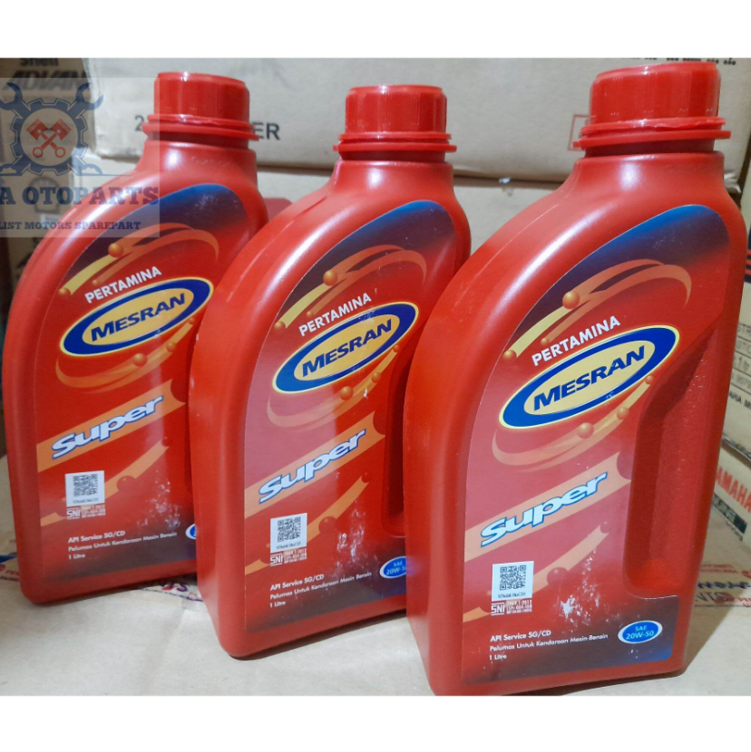 3 PCS MESRAN SUPER 1 LITER OLI ORIGINAL OFFICIAL PERTAMINA | Lazada ...