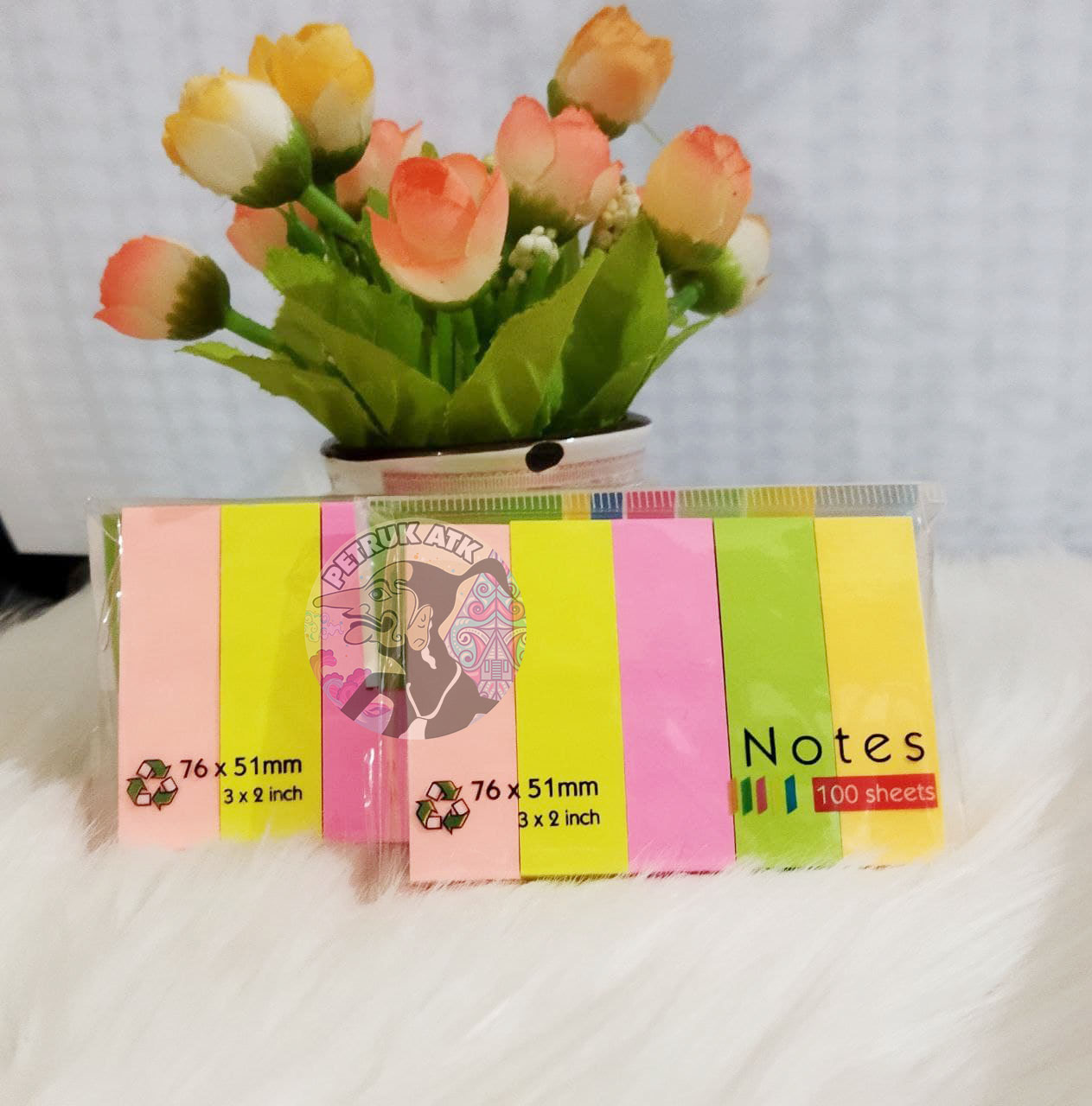 [SET] BIG STICKY NOTE 76X51 5 WARNA PEMBATAS DAN PENANDA KERTAS INDEX ...