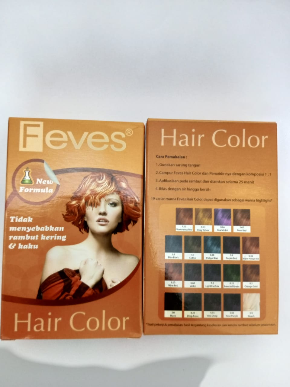 feves Pewarna Rambut permanent hair color 40ml | Lazada Indonesia