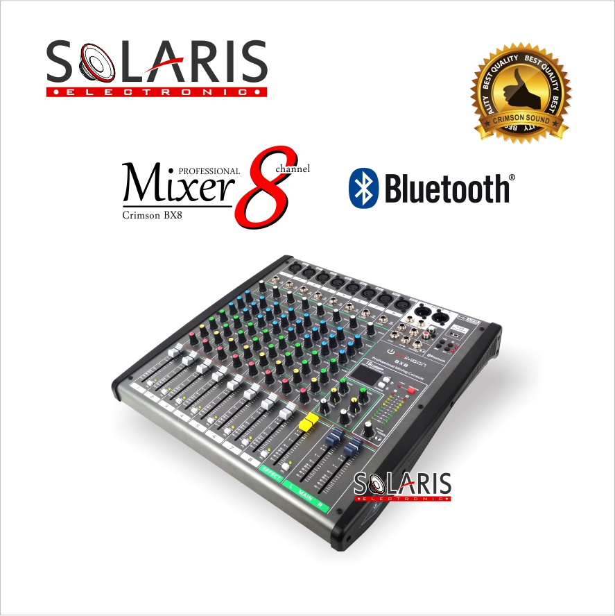 MIXER 8 Channel BLUETOOTH + USB Equalizer CRIMSON BX-8 | Lazada Indonesia