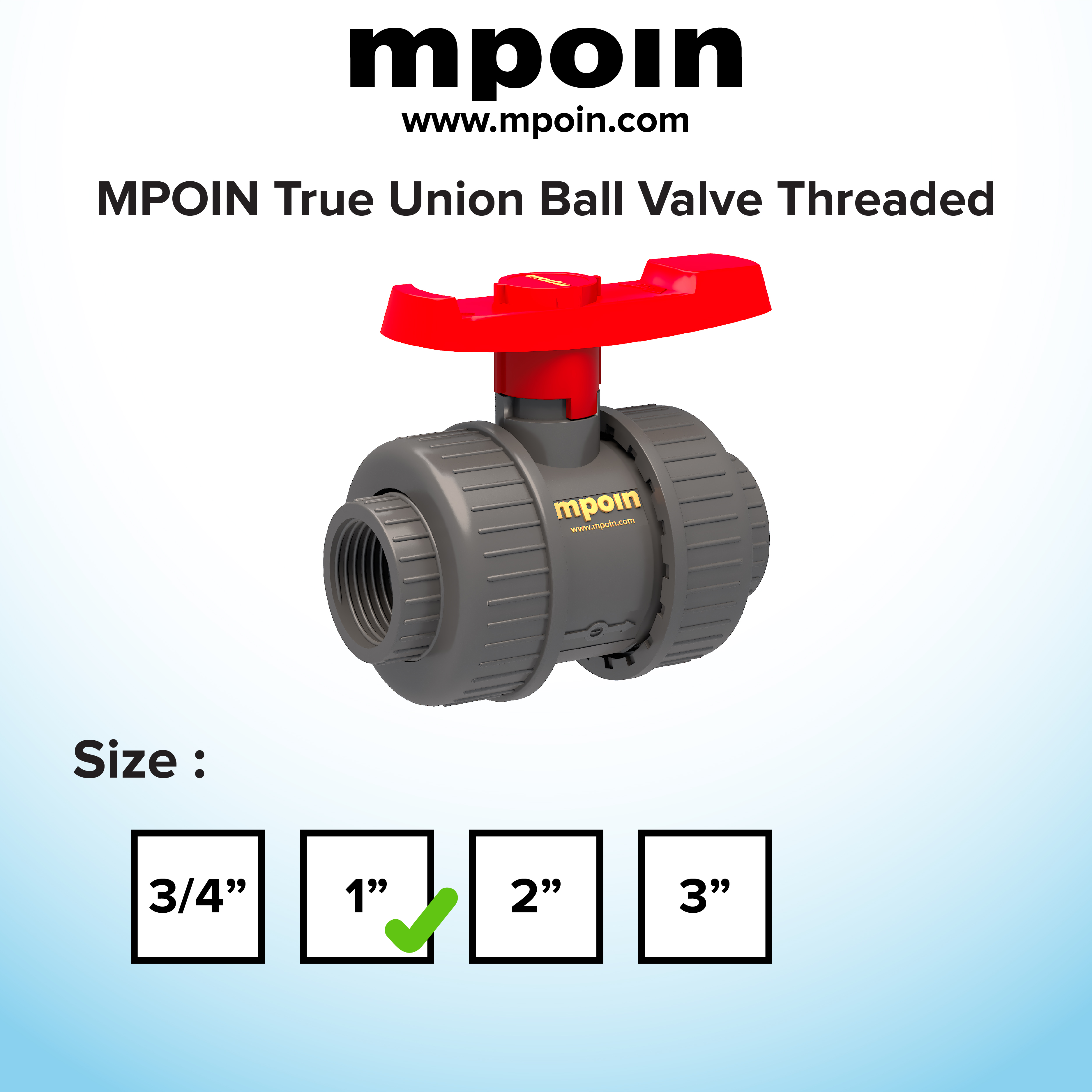 True Double Union Ball Valve WaterMur StopKran PVC Mpoin Tahan Lama ...