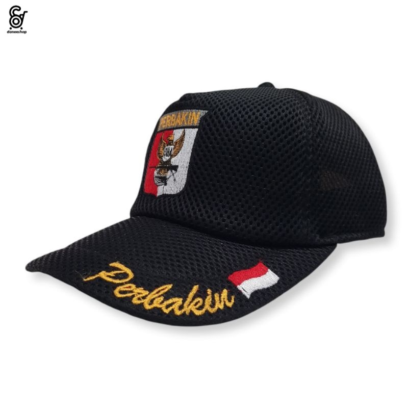 DANEESHOP Topi PERBAKIN Indonesia / Topi Tactical Doublemesh Logo ...