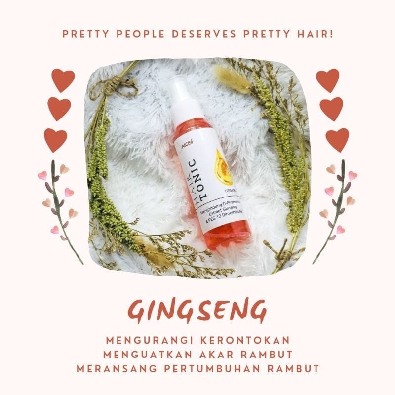 Hair tonic herbal untuk rambut rontok 60ml / hair tonic ginseng ...