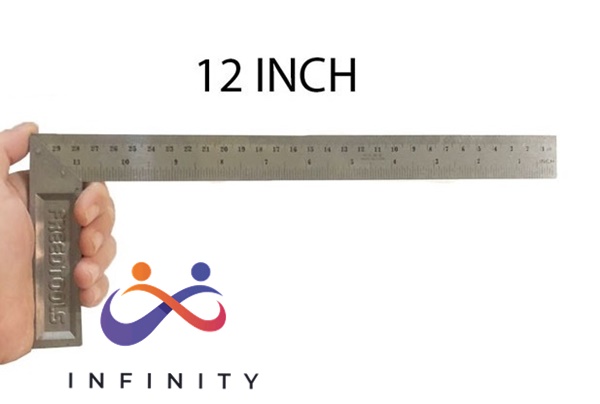 INFINITY Alat Siku Meter 30Cm / Siku Tukang / Siku L 12 Inch | Lazada ...