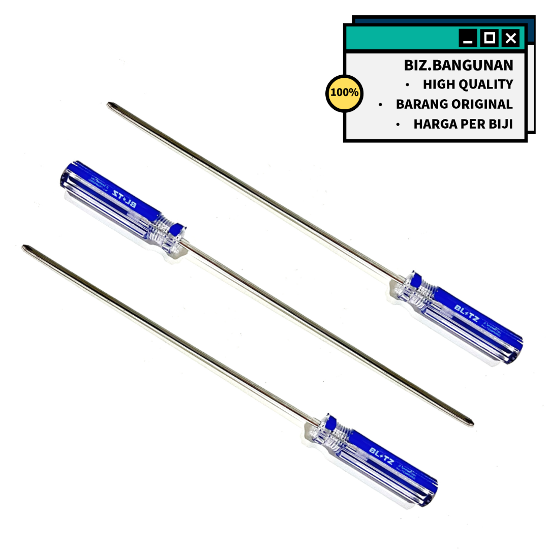 OBENG RADIO BLITZ 6" INCH PLUS (+) - SCREWDRIVER PANJANG KECIL | Lazada ...